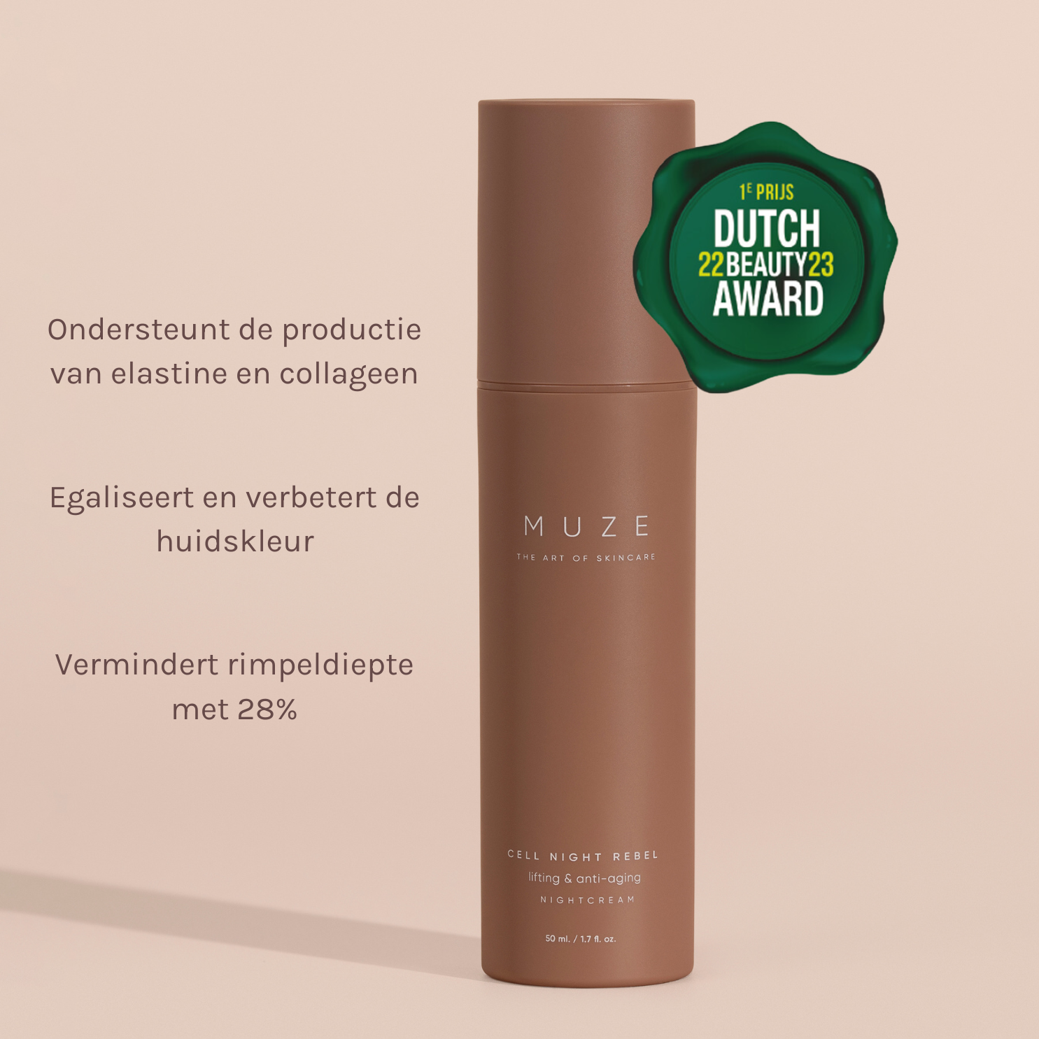 Muze Cell Night Rebel – verstrakkende nachtcrème, liftend | MUZE Skincare